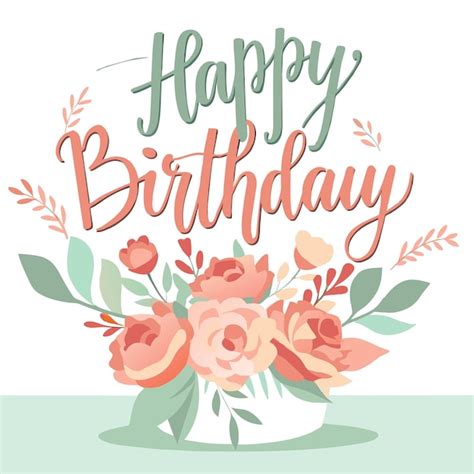 Векторная иллюстрация поздравительной карточки с днем рождения Премиум векторы