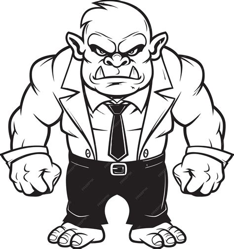 Suited Savagery Symbol Professional Orc Suit Icon Dapper Orc Dynasty Insignia Corporate Suit