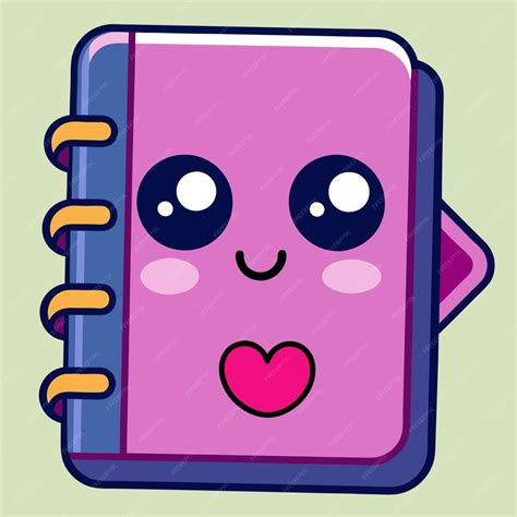 Cute Notebook Cartoon Illustration Premium Ai Generated Image