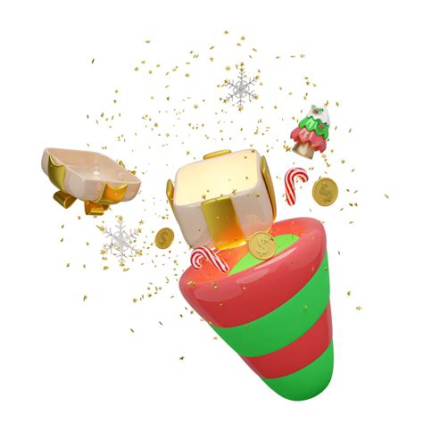 Explosion Firecracker Funnel With Open T Box Empty Coins Christmas Tree Candy Cane