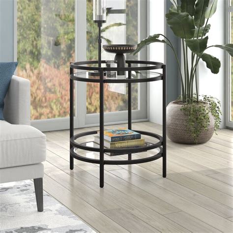 Wade Logan® Robillard Glass Tray Top End Table And Reviews Wayfair Canada