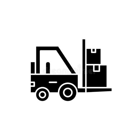 Loader In Stock Line Icon Concept Loader In Stock Flat Vector Symbol Sign Outline
