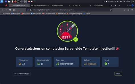 Cybersecurity Tryhackme Bugbounty Infosec Websecurity Ssti… Monish D P⚔️