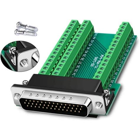 Db44 Solderless Connector Male D Sub To 44 Pin Port Terminal Adapter Breakout Board With Bolts