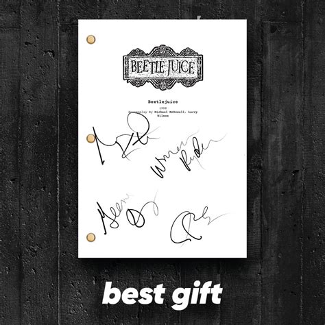 Beetlejuice Movie Script With Copy Signed Autographs Film Memorabilia