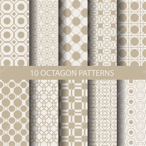 10 Octagon Patterns Stock Vector By © 93825264