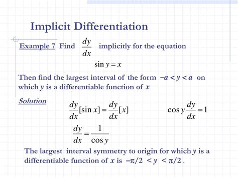 Ppt 2 5 Implicit Differentiation Powerpoint Presentation Free