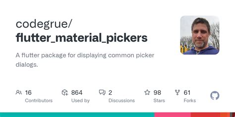 Github Codegruefluttermaterialpickers A Flutter Package For Displaying Common Picker Dialogs