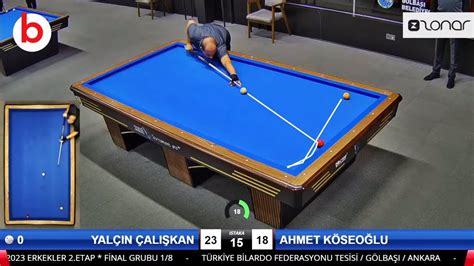 YalÇin ÇaliŞkan Vs Ahmet KÖseoĞlu 2etap 3 Bant Bİlardo Şampİyonasi