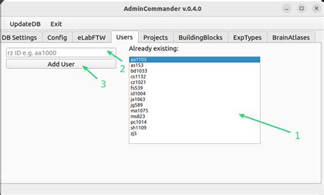 Admincommander — Documentation Of The Data Structure Elabbook Etc