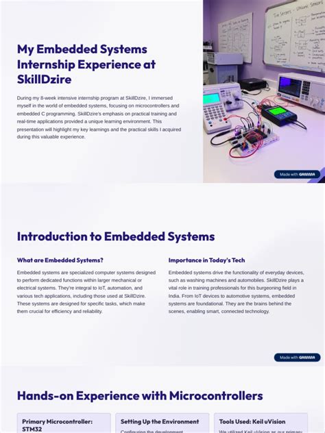 My Embedded Systems Internship Experience At Skilldzire Pdf Embedded System Automation