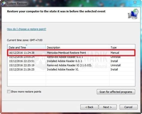 Cara Membuat Restore Point Di Windows 7 Dan Windows 10 Info Menarik