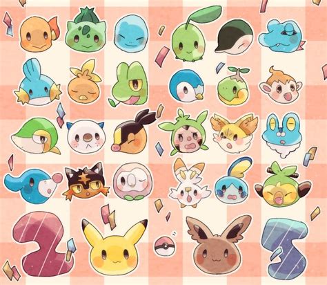 Pikachu Eevee Rowlet Piplup Bulbasaur And More Pokemon Drawn By Hanabusaoekaki Danbooru