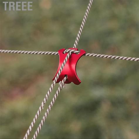 Treee ตัวดึงเชือกเต็นท์ไม่ลื่น 10 ชิ้นเชือกลมหัวเข็มขัดสำหรับกลางแจ้ง Shopee Thailand