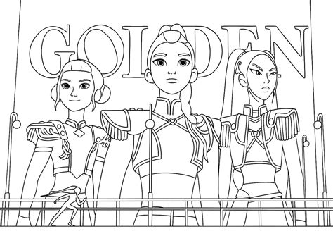 Disegni Di Kpop Demon Hunters Da Colorare Disegni Colorarecom