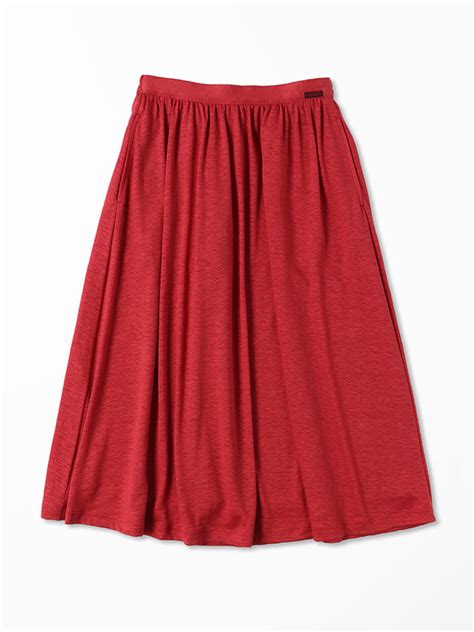 ウォッシャブルリネン天竺 ギャザーフレアースカート（womenボトムス・スカート・mademoiselle Non Non） Papas Web Shop
