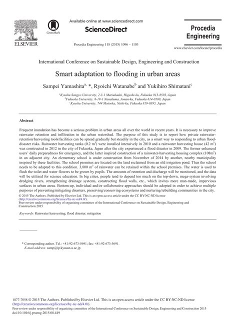 PDF Smart Adaptation To Flooding In Urban Areas