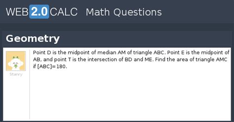 View Question Geometry