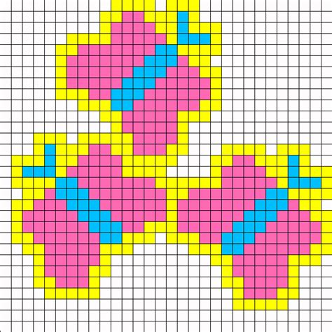 Fluttershy Cutie Mark Perler Perler Bead Pattern Bead Sprites Characters Fuse Bead Patterns