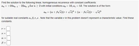 solved find the solution to the following linear