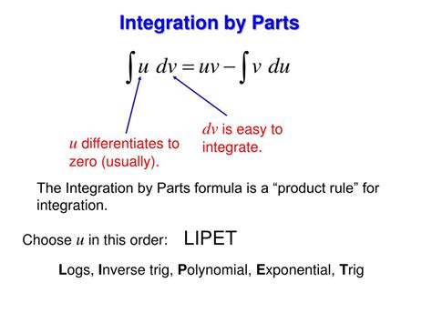 Ppt 8 2 Integration By Parts Powerpoint Presentation Free Download