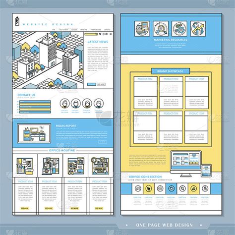 可爱的一页网站设计模板