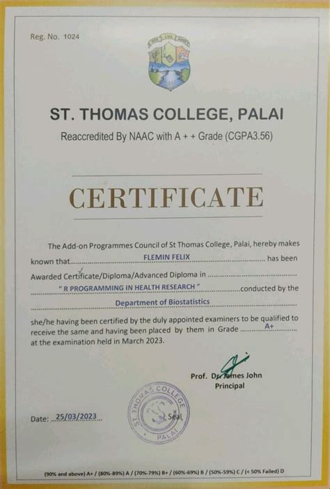 Flemin Felix On Linkedin Successfully Completed The Course R Programming In Health Research