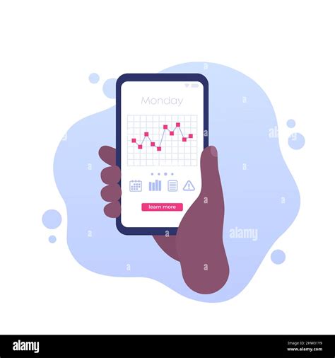 Glucose Levels Chart In Mobile App Vector Stock Vector Image And Art Alamy