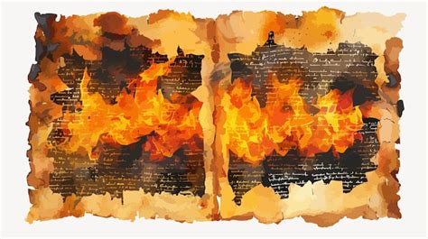 Vintage Flamed Paper Letter Manuscript Texture Background Premium Ai