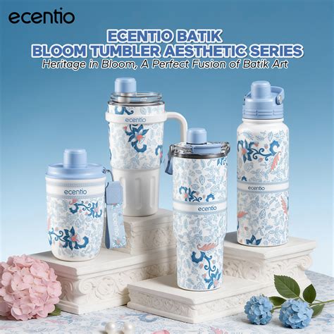 Jual [batik Series 2 0] Ecentio Tumbler Botol Minum Aesthetic 316