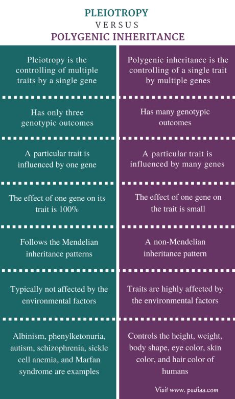 Difference Between Pleiotropy And Polygenic Inheritance Definition