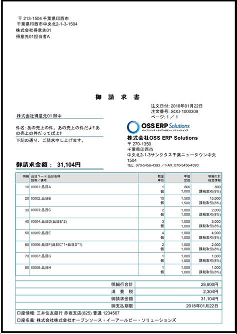 【jpiere 0402】受注伝票の請求書定型レポート Oss Erp Compiere Distribution Lab