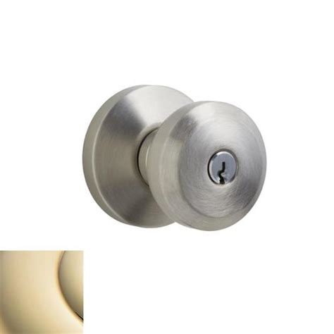 Baldwin Estate Contemporary Lifetime Polished Brass Keyed Entry Door Knob In The Door Knobs