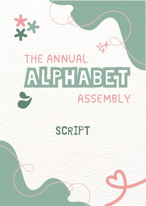 The Annual Alphabet Assembly Play Script And Activities By Te Māra