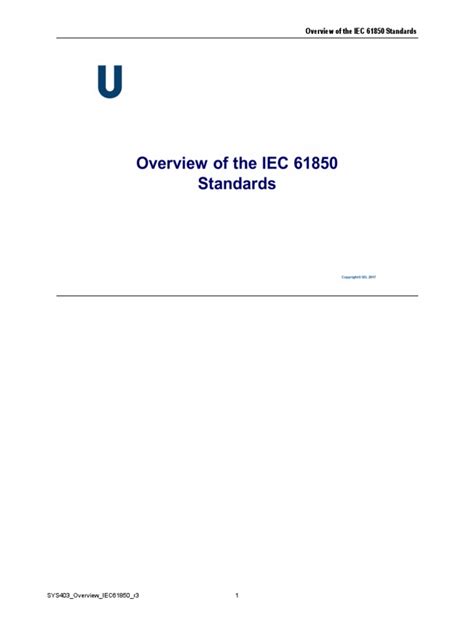 overview of the iec 61850 standards pdf object computer science