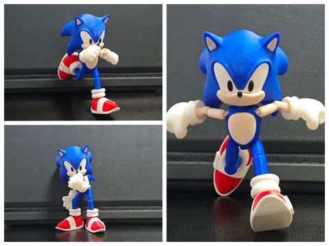 Sonic The Hedgehog Articulated Figure No Ams Printing Free 3d Print