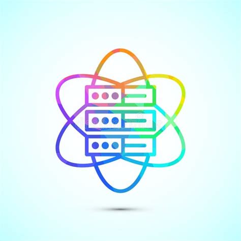 Data Science Icon Design Illustration Big Data Digital Tech Icon Low Poly Style Stock Vector