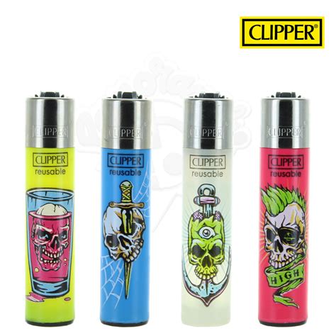 Briquet Clipper Bone Portraits Par Lot De 4 Panoramiks