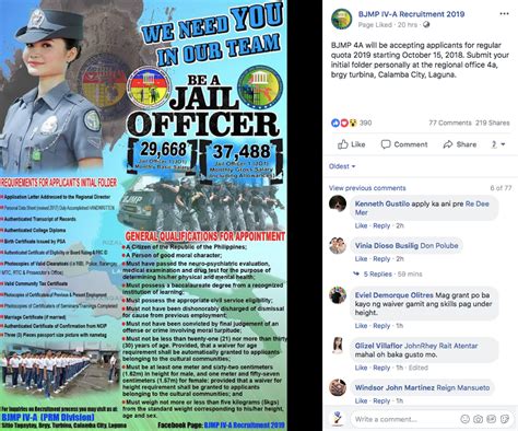 Bjmp 4a Will Accept Applicants Starting October 15 2018