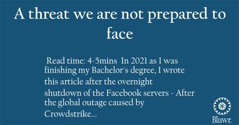 Tariq Daouda On Linkedin A Threat We Are Not Prepared To Face