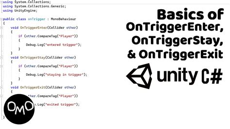 The Basics Of Ontriggerenter Ontriggerstay And Ontriggerexit In Unity C Youtube
