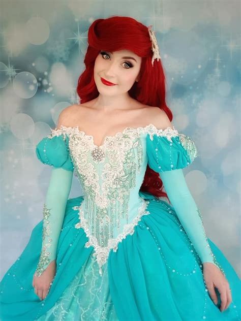 Ariel Wedding Dress Costume Little Mermaid Human Dress