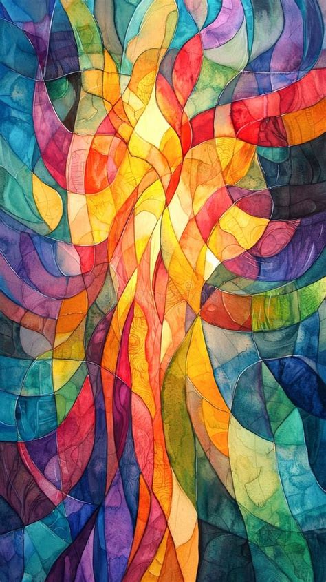 Colorful Abstract Art Background With Flowing Shapes And Vibrant Hues Creating A Dynamic Visual