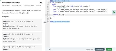 Yerra Akash On Linkedin Codingjourney Geeksforgeeks Day28 Binarysearch Sortedarrays