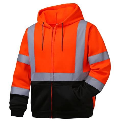 Dpsafety High Visibility Hoodie For Men Class3 Hi Vis Hoodie With