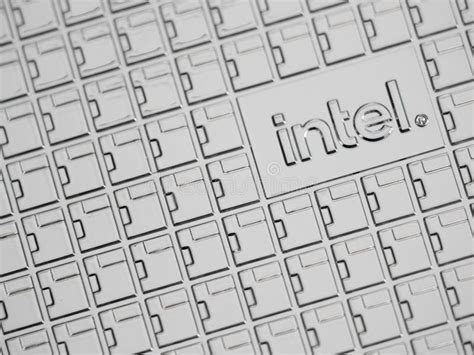 Intel Logo On An Intel Core 14th Gen I9 14900K Processor Case Editorial Image Illustration Of