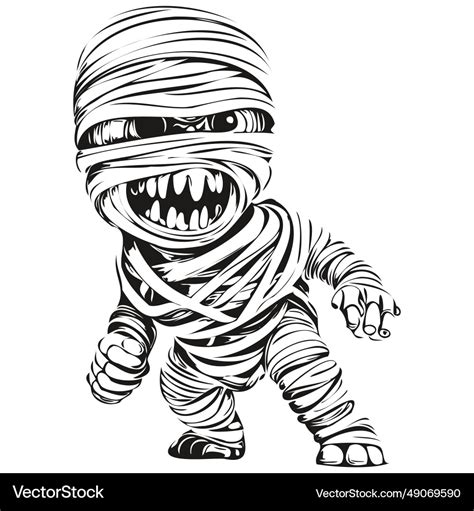 Classic Halloween Mummy Art Royalty Free Vector Image