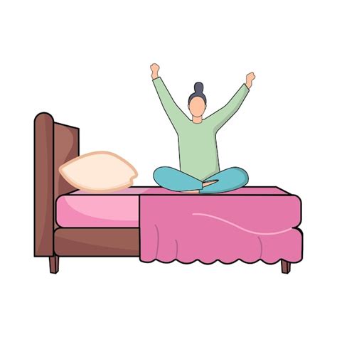 Illustration Of Bed Premium Vector