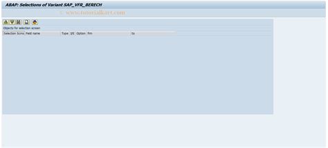 0vi1 Sap Tcode Maintain Selection Variants Calculation Transaction Code