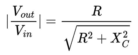 rc high pass filter response interactive calculator